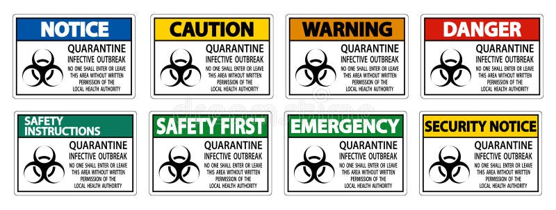 Quarantine Infective Outbreak Sign Isolate on Transparent Background ...