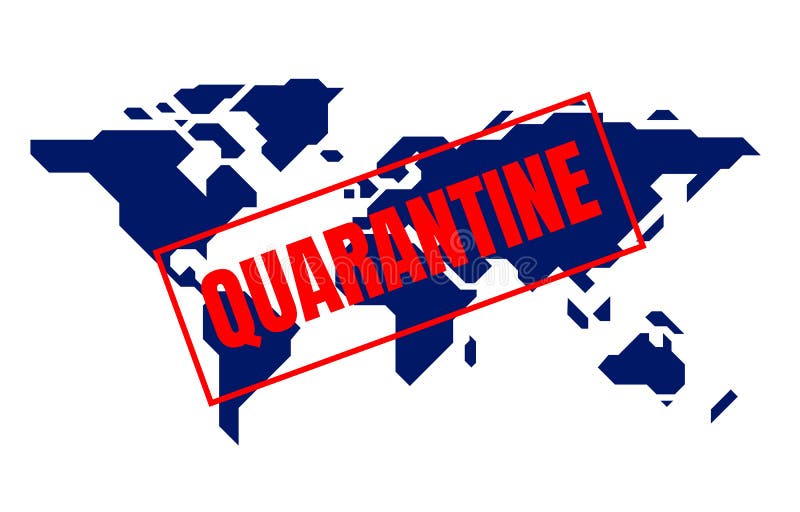 Quarantine Map Global Planet Earth Point Virus Dissemination, Black ...