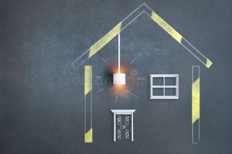 Quarantine, Self Isolation House Concept Stock Image - Image of ...