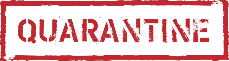 Quarantine Sign or Stamp on White Background, Vector Red QUARANTINE ...