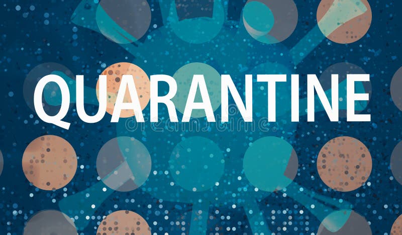 Quarantine Theme with Abstract Dots Background Stock Illustration ...