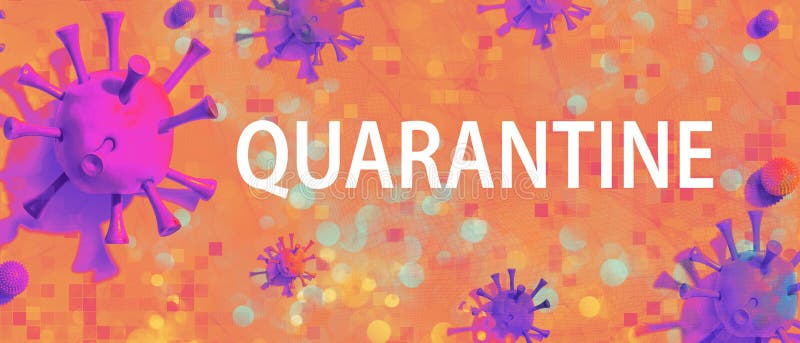 Quarantine Theme with Viral Objects Stock Photo - Image of influenza ...