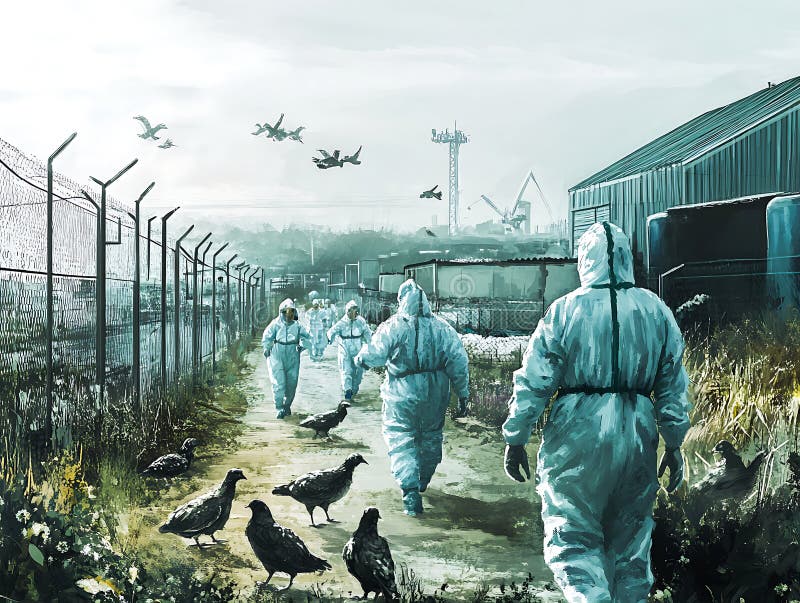 Quarantine Zone during Bird Flu Outbreak, Ai Generated Stock ...