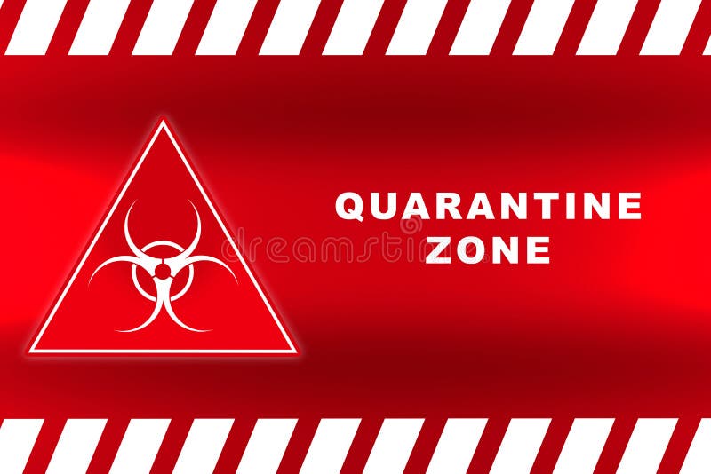 Quarantine Zone Signbiohazard Yellow Caution Attention of Danger Stock ...