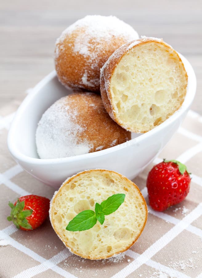 Three quark balls stock photo. Image of tart, sugar, pudding - 16539570