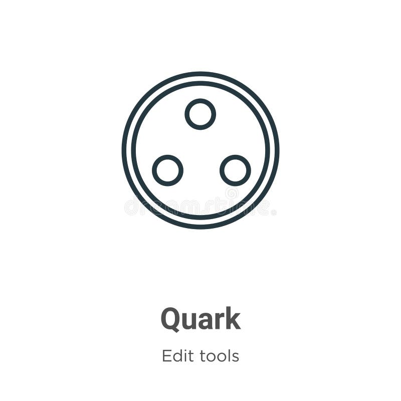 Quark Outline Vector Icon. Thin Line Black Quark Icon, Flat Vector ...