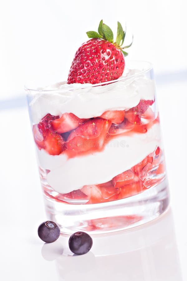 Quark with strawberries stock photo. Image of dessert - 24390480