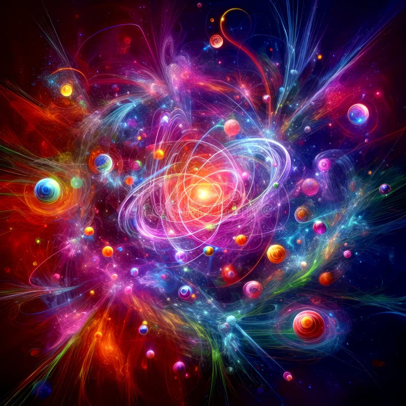 Abstract Quark concept stock illustration. Illustration of core - 322188230