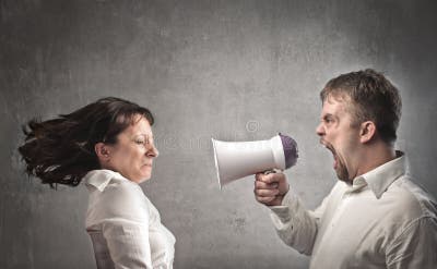 Quarrel stock photo. Image of scream, tool, loudspeaker - 25326332