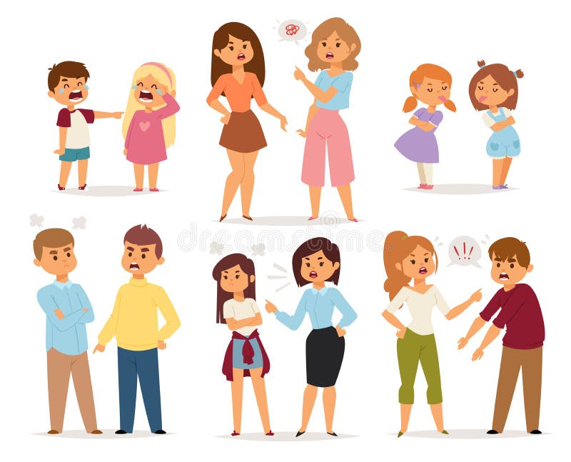 Cartoon Quarrel Vector Stock Illustrations – 4,115 Cartoon Quarrel ...