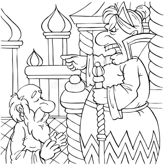 Quarrelsome old woman stock illustration. Illustration of woman - 14555755