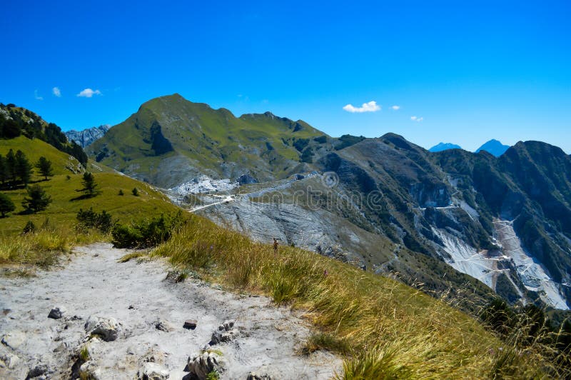 Quarries of carrara marble stock photo. Image of quarries - 113298250