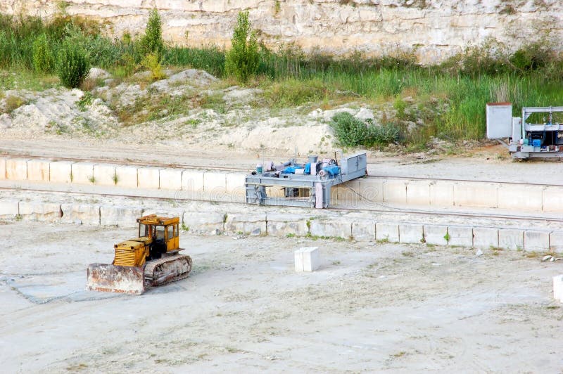 Quarry stock photo. Image of tractor, inkerman, grass - 18502510