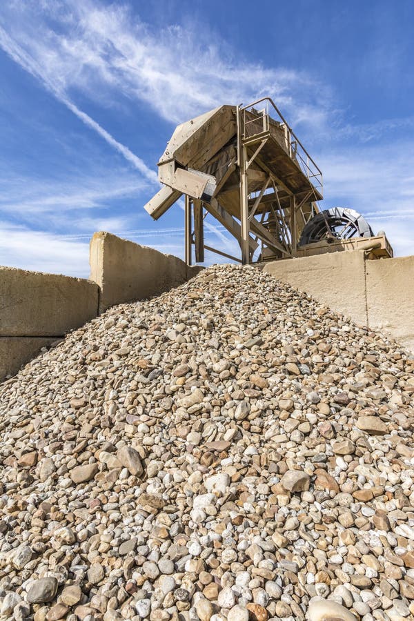 Quarry Aggregate with Heavy Duty Machinery Stock Image - Image of heavy ...
