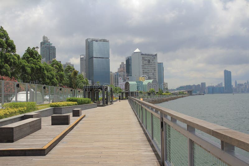 A Quarry Bay Promenade View Kowloon Side Stock Image - Image of outside ...