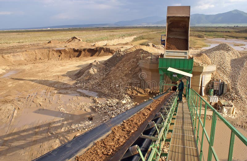 Quarry Conveyor stock photo. Image of work, dirt, dropping - 177944