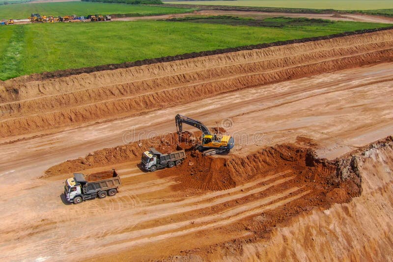 Quarry Development for Clay Extraction. Stock Photo - Image of ...