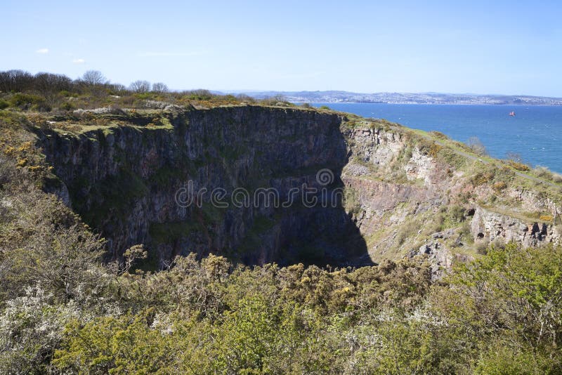 Quarry, England stock image. Image of european, devon - 40206243
