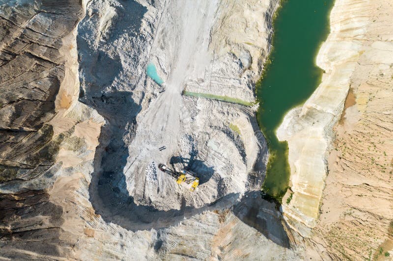 Quarry for the Extraction of Gypsum. Extraction of Minerals by the Open ...