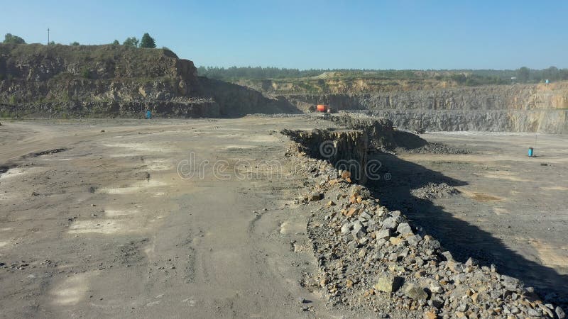 Quarry for the Extraction of Granite. Granite Quarry. Stock Photo ...