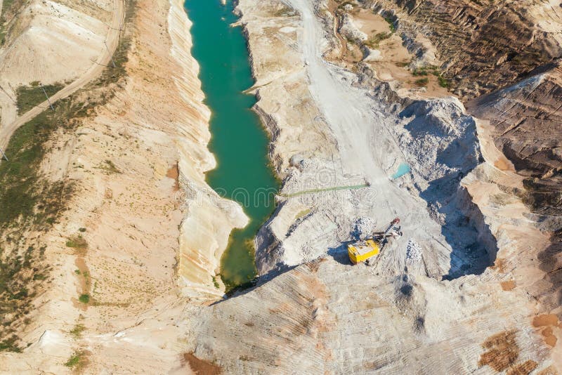 Quarry for the Extraction of Chalk. Extraction of Minerals by the Open ...