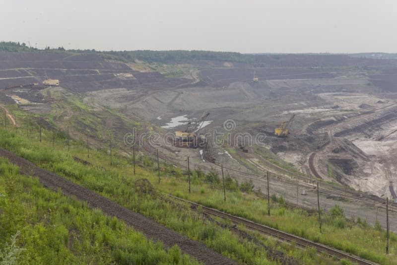 Quarry for the Extraction of Iron Ore 4 Stock Image - Image of factory ...