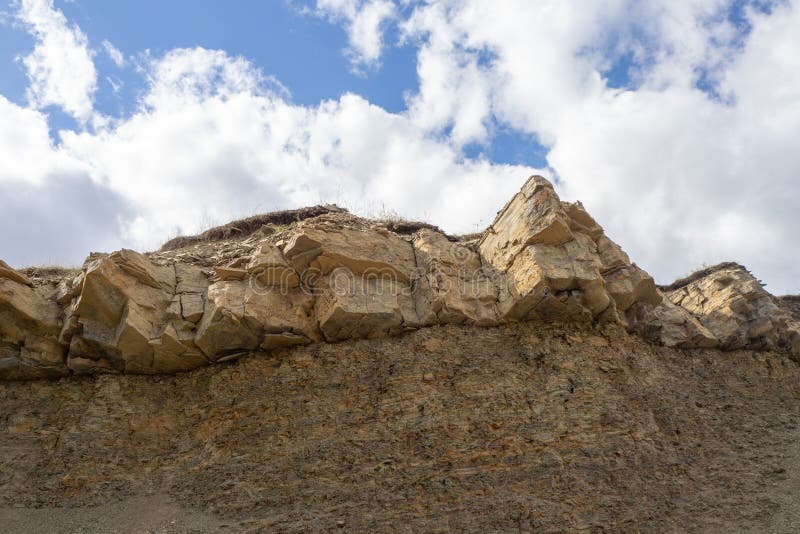 Quarry for the Extraction of Natural Stone Stock Image - Image of ...