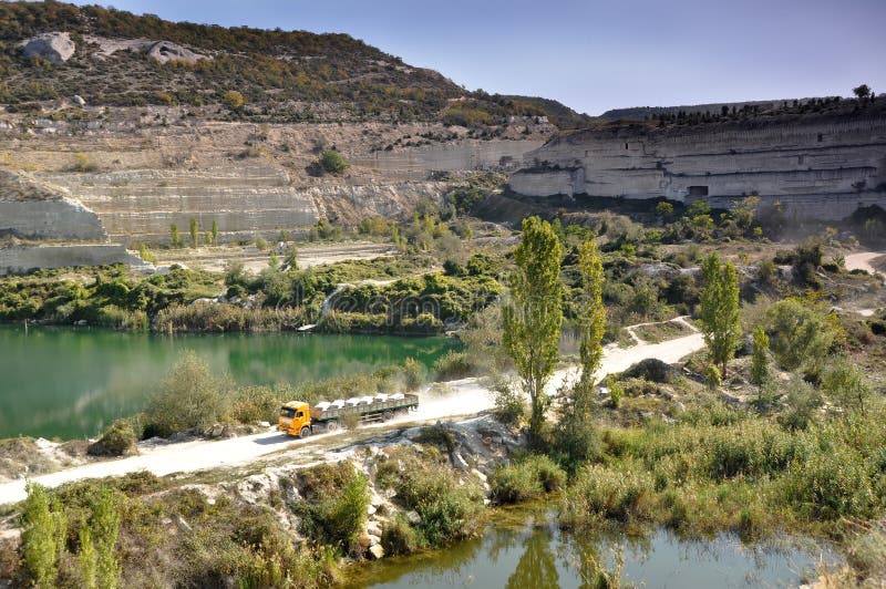 Quarry for the Extraction of Stone Stock Image - Image of crimea ...