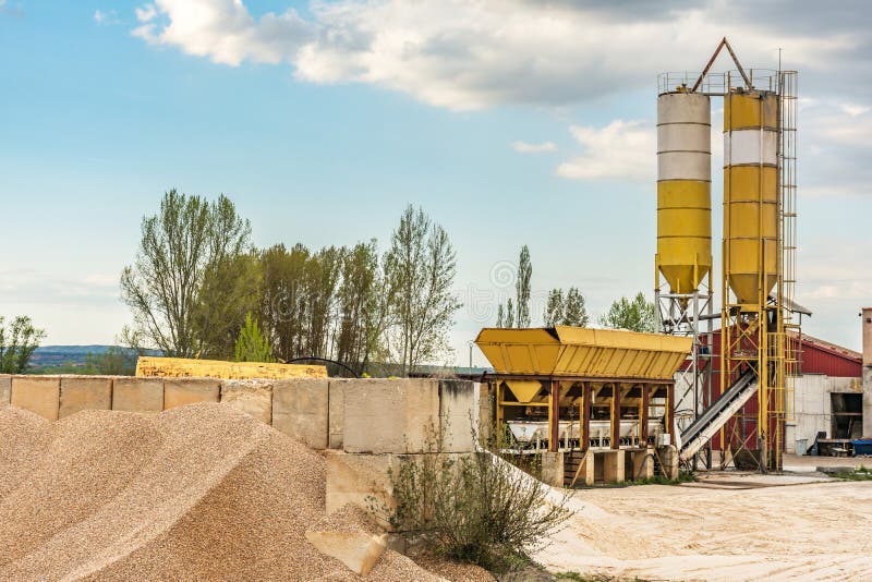 Quarry Extraction and Storage of River Sand Stock Photo - Image of ...