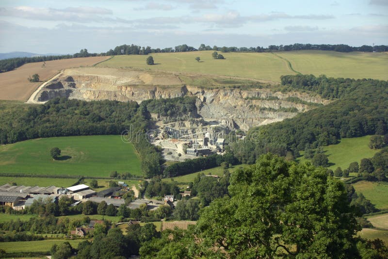 Quarry stock photo. Image of english, tree, horizon, field - 90416246