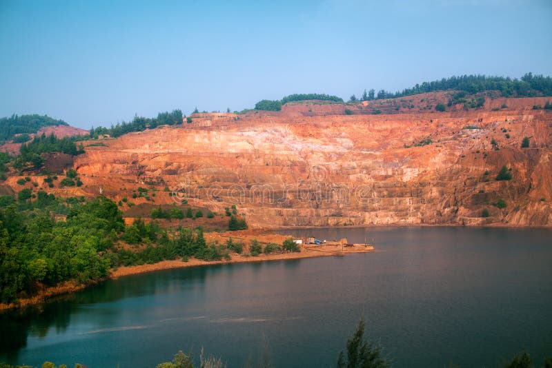Quarry in India stock image. Image of copper, crater - 105259745