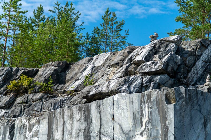Ruskeala Old Marble Career in Karelia Stock Photo - Image of vegetation ...
