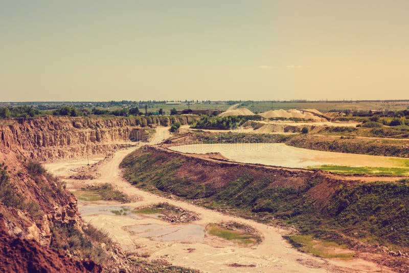 Quarry Landscape, Opencast Mining of Copper, Silver, Gold, Minerals ...
