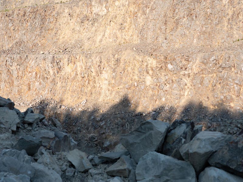 Quarry Materials for the Construction Industry. Granite Mine Stock ...