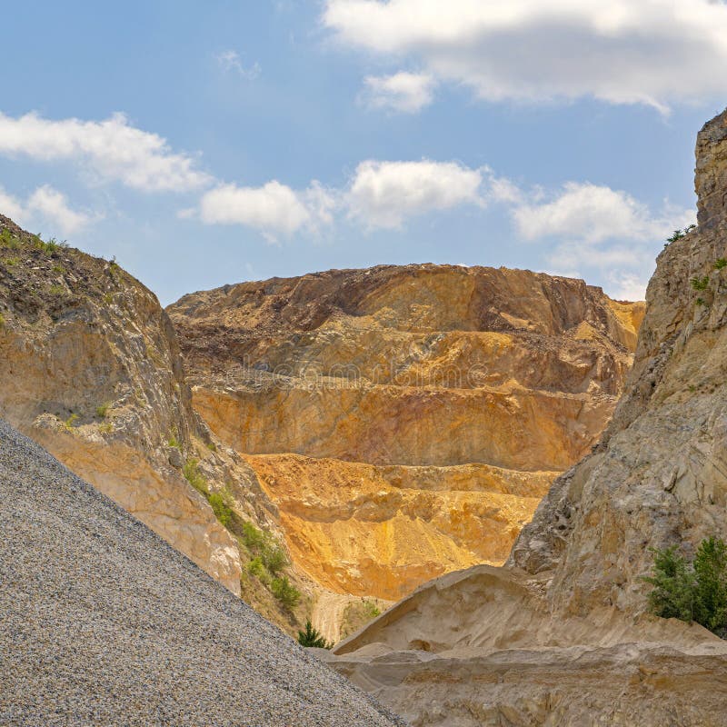 Quarry Mine Stone stock photo. Image of side, yellow - 287159634