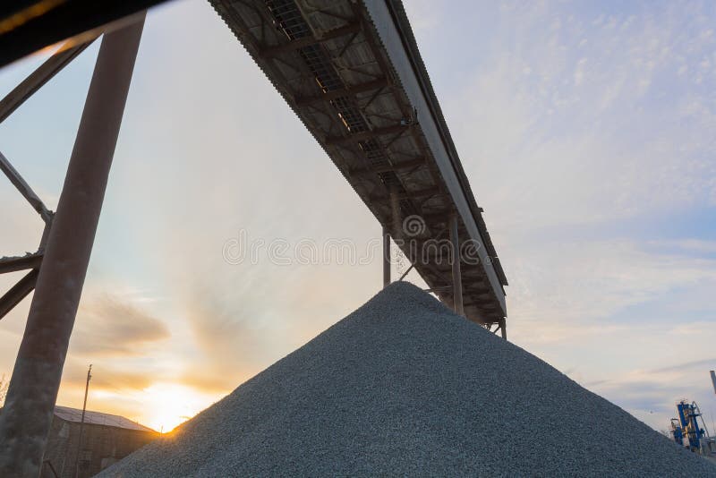 Quarry, Mining and Crushing of Rubble Stone Stock Image - Image of ...