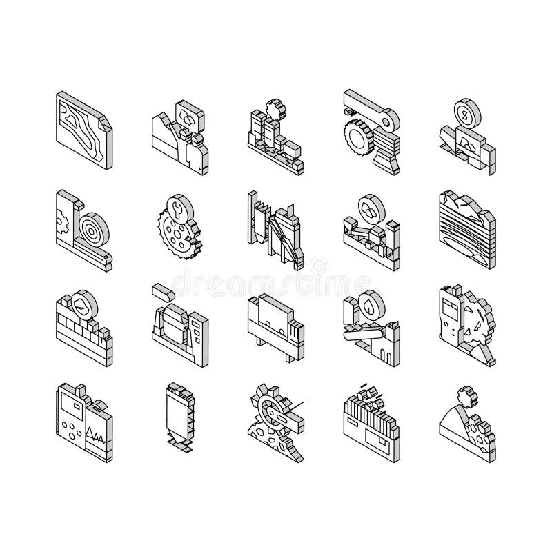 Quarry Mining Industrial Process Isometric Icons Set Vector Stock ... Quarry Mining Industrial Process Isometric Icons Set Vector Stock ...
