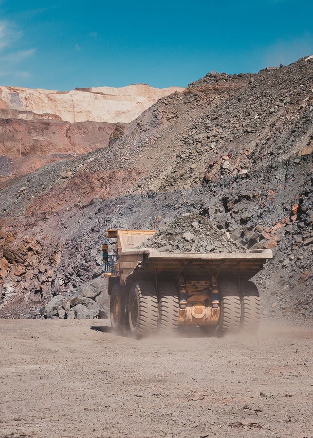 Quarry Mining in a Quarry by Machines Stock Photo - Image of metal ...