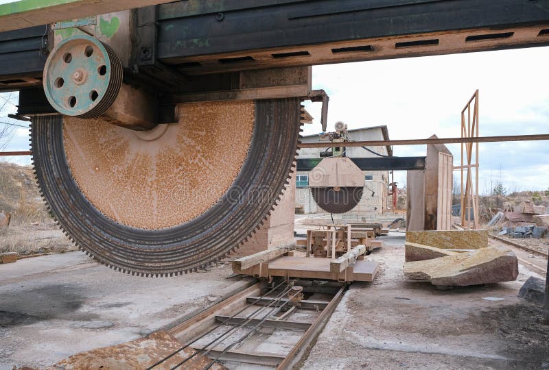 Quarry with Mining and Stone Production. Stock Image - Image of ...