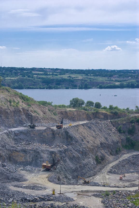 A quarry beside a river stock photo. Image of quarry - 15187438