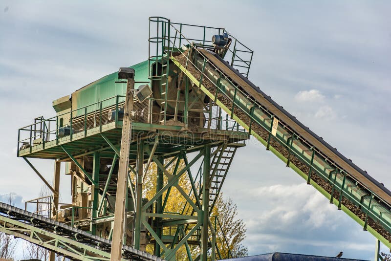 Quarry of Sand and River Stone Stock Photo - Image of plant, dirt ...