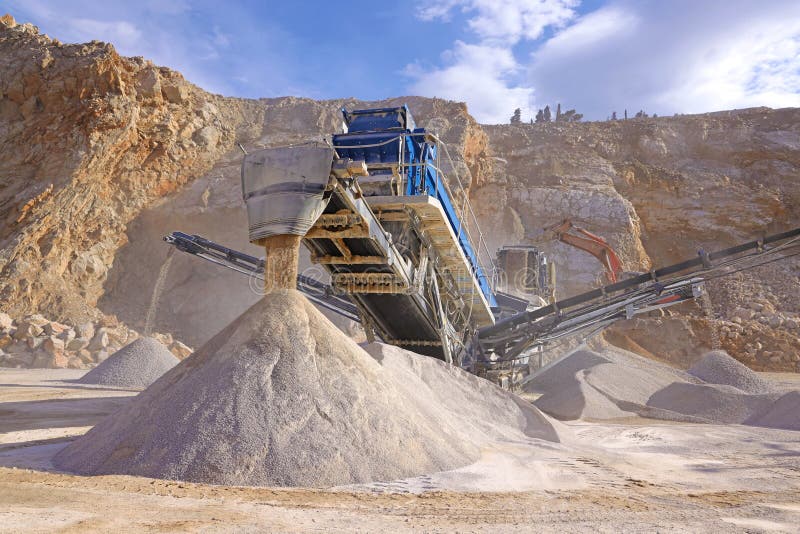 The Quarry, Stone Crushing and Production of Building Materials Stock ...