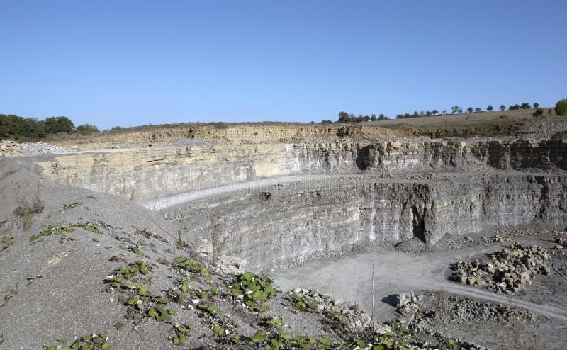 Quarry wall scenery stock image. Image of abandoned, openpit - 33883523