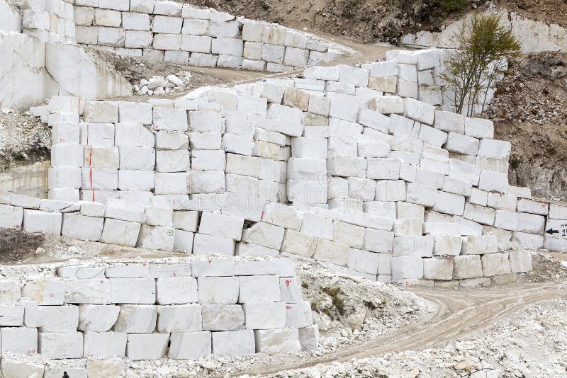 Quarry of white marble stock photo. Image of marm, nature - 27535934