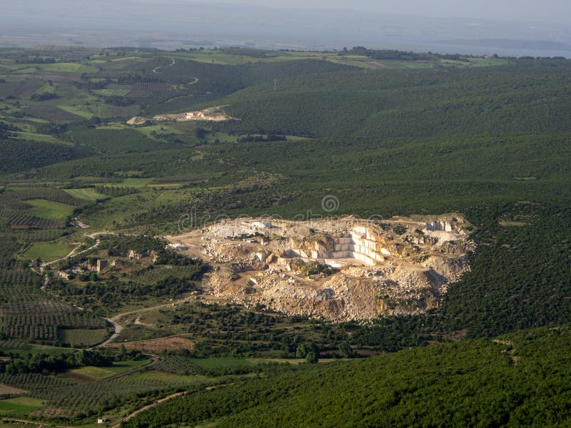 Quarry of White Marble in Turkey Stock Photo - Image of landscape ...