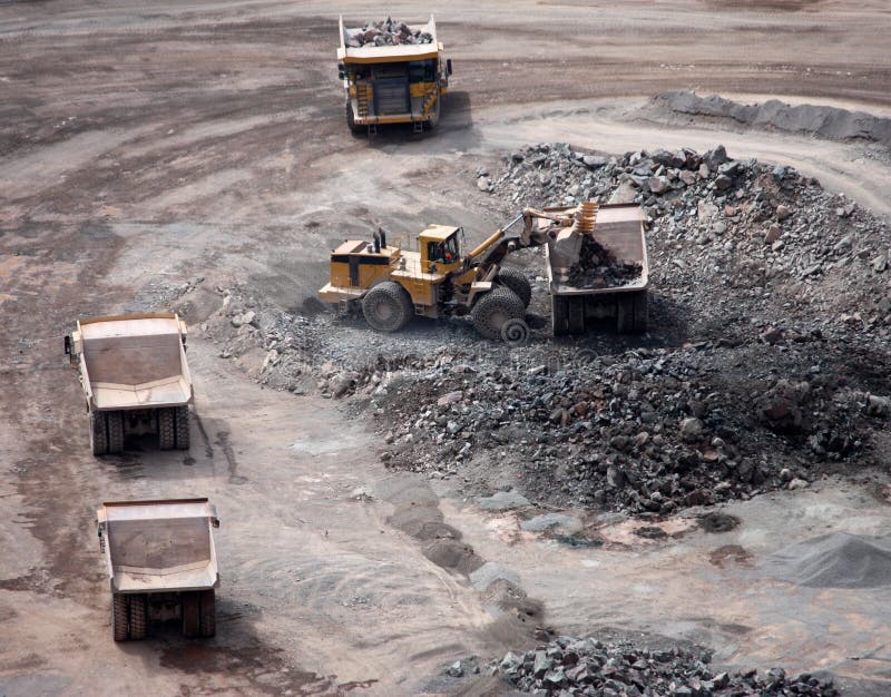 Quarry Workings stock image. Image of mineral, truck - 14616341
