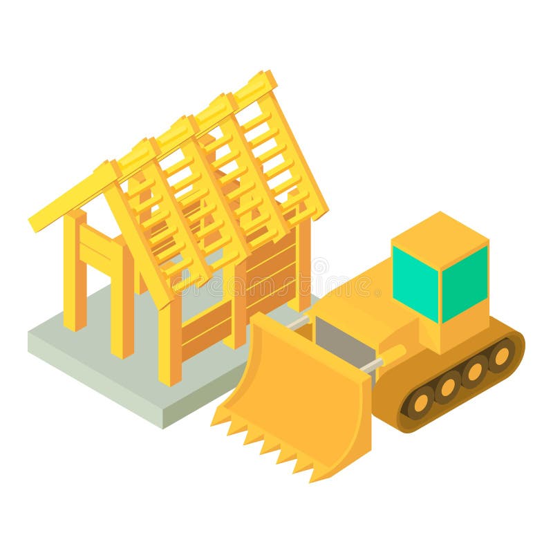 Quarrying Icon, Isometric Style Stock Vector - Illustration of icon ...
