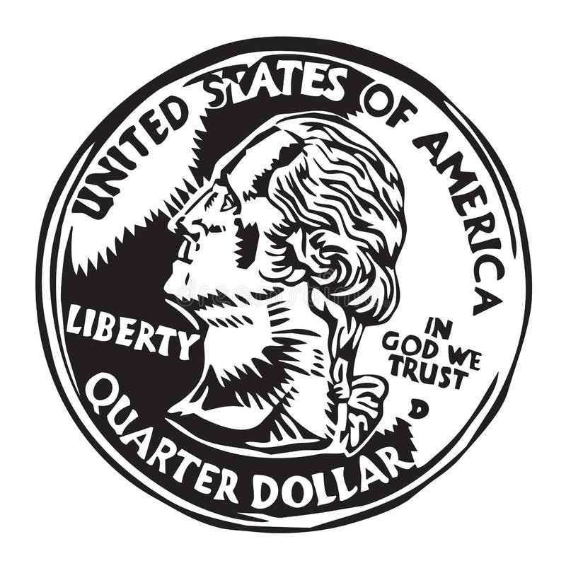 Isolated United States Quarter - Vector Illustrat Stock Vector ...