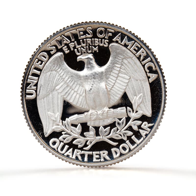 Quarter dollar coin stock image. Image of exchange, cash - 19567737