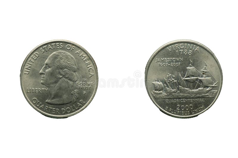 Quarter Dollar USA Front and Back Stock Photo - Image of shopping ...